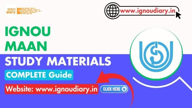IGNOU MAAN Study Material 2025 [Download PDF] • IGNOU Diary